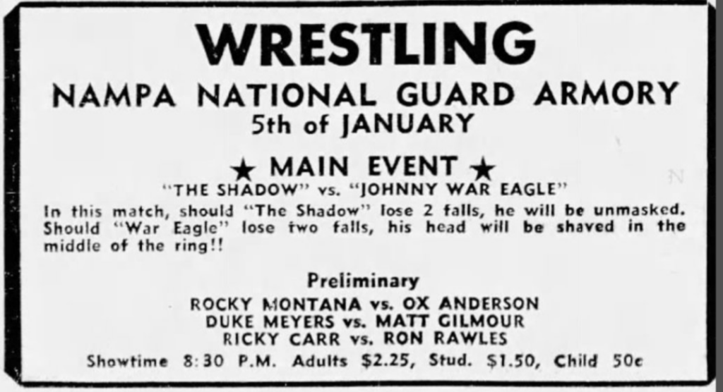 Card Exam: The mysteries of 1970 in Idaho - Slam Wrestling